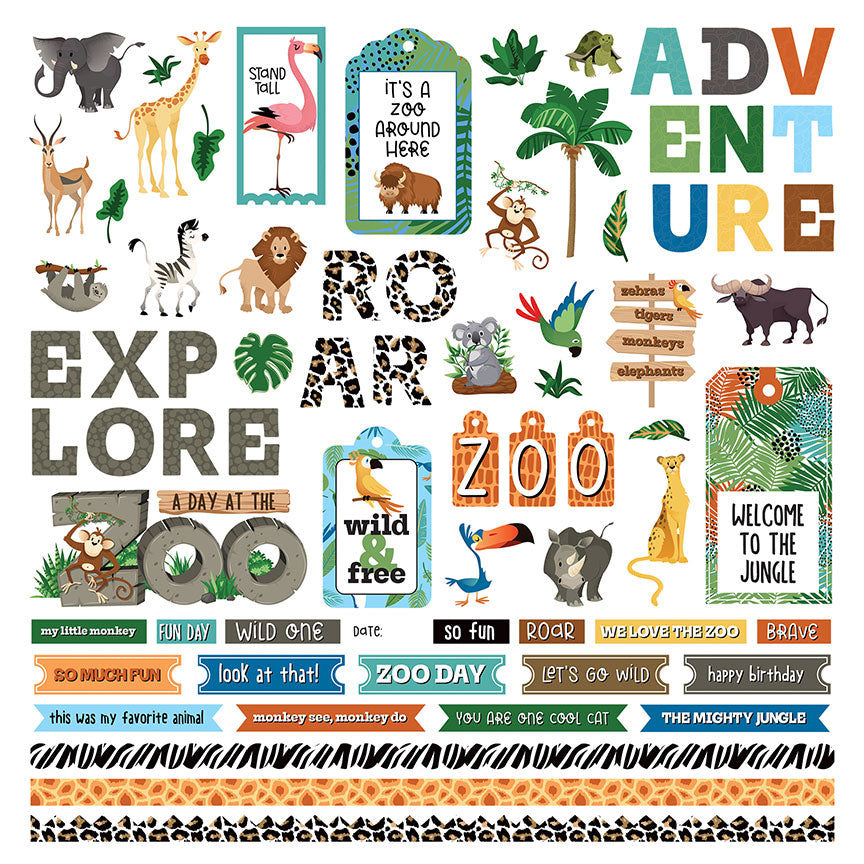 A Day At The Zoo Paper Kit – Priceless Scrapbooks