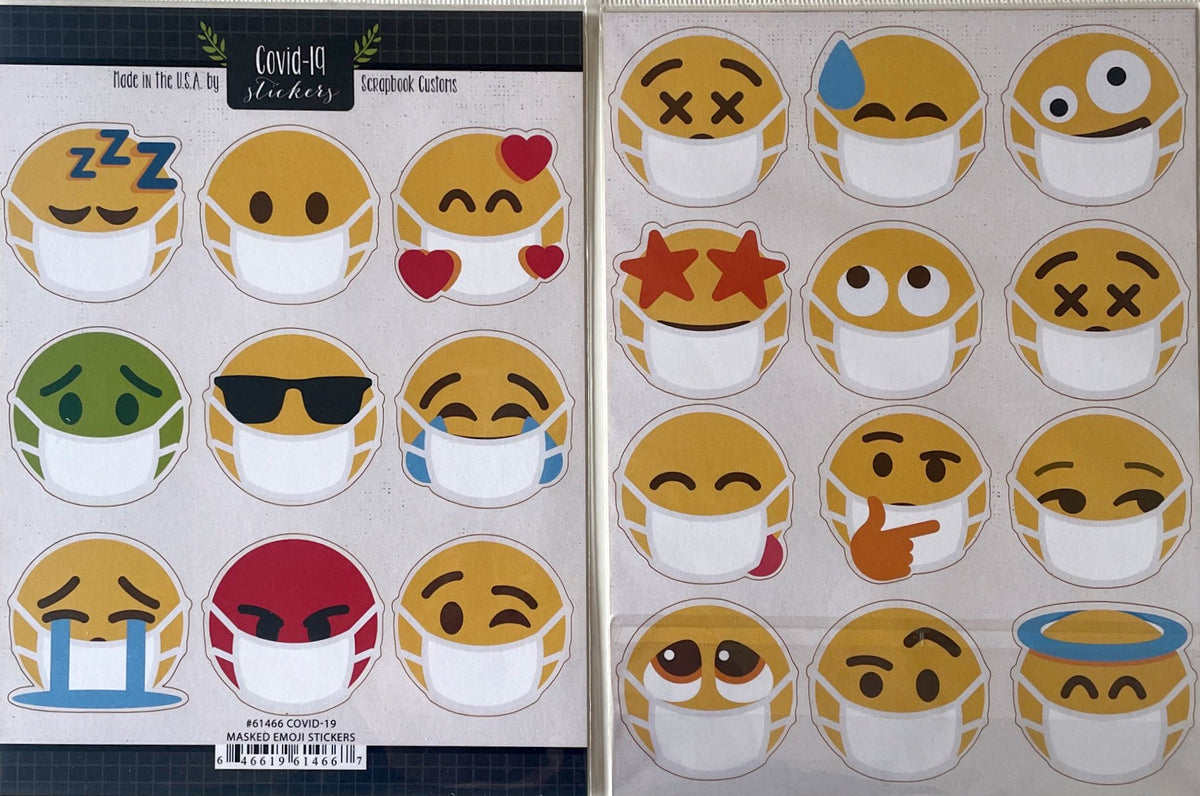Masked Emoji Stickers – Priceless Scrapbooks