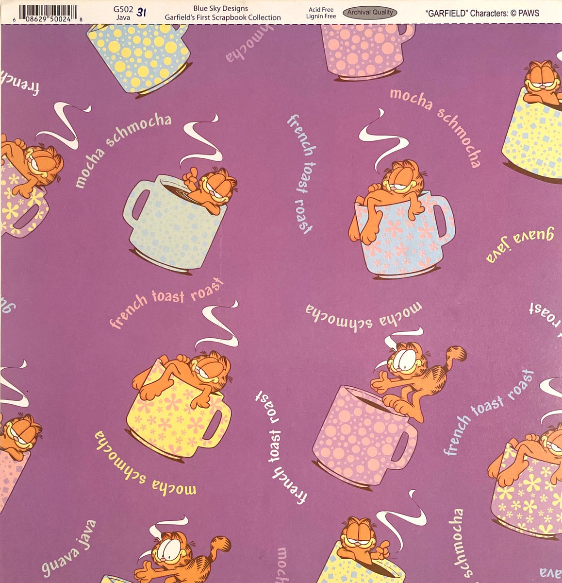 Garfield's Scrapbook 12x12 Paper Collection – Priceless Scrapbooks