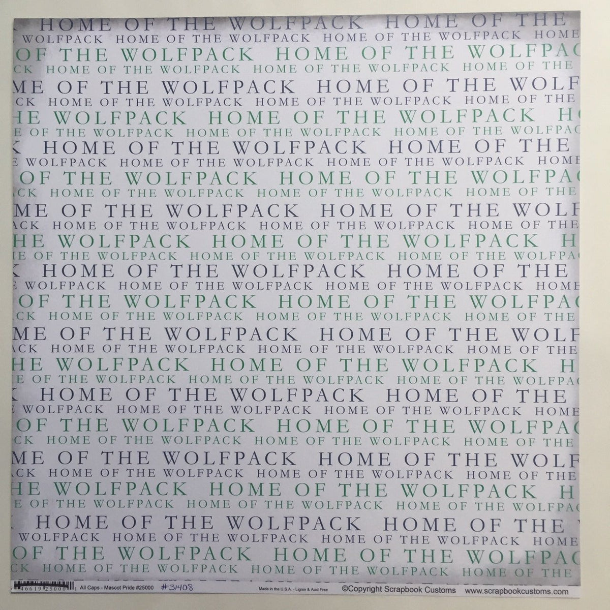 All Caps Wolfpack Pride Paper – Priceless Scrapbooks