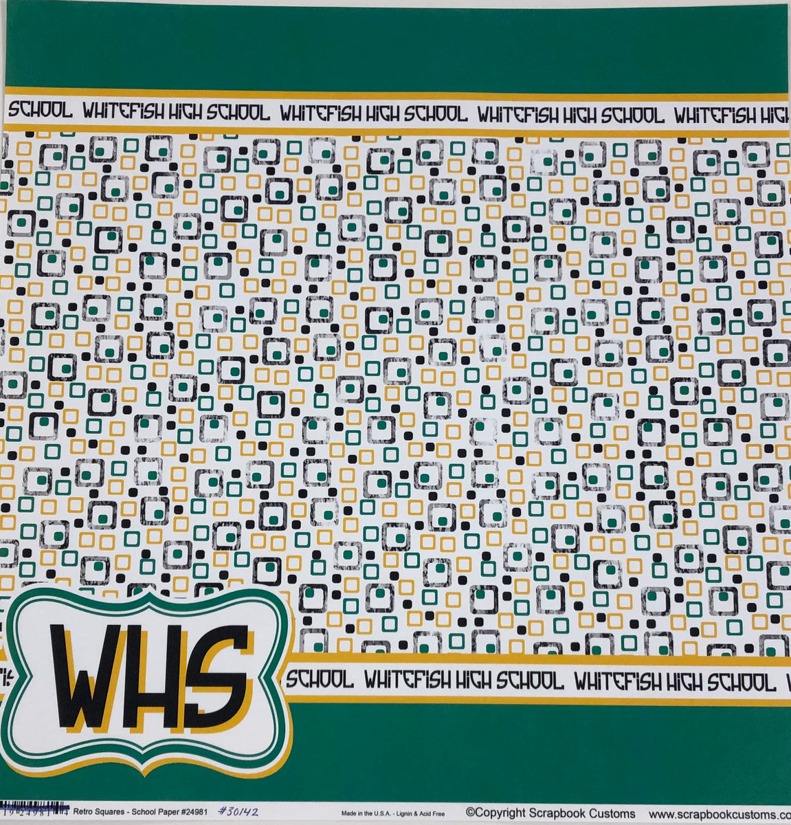 WHS Retro Squares School Paper – Priceless Scrapbooks