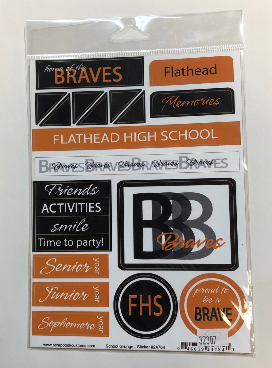 Flathead Braves Grunge Stickers – Priceless Scrapbooks