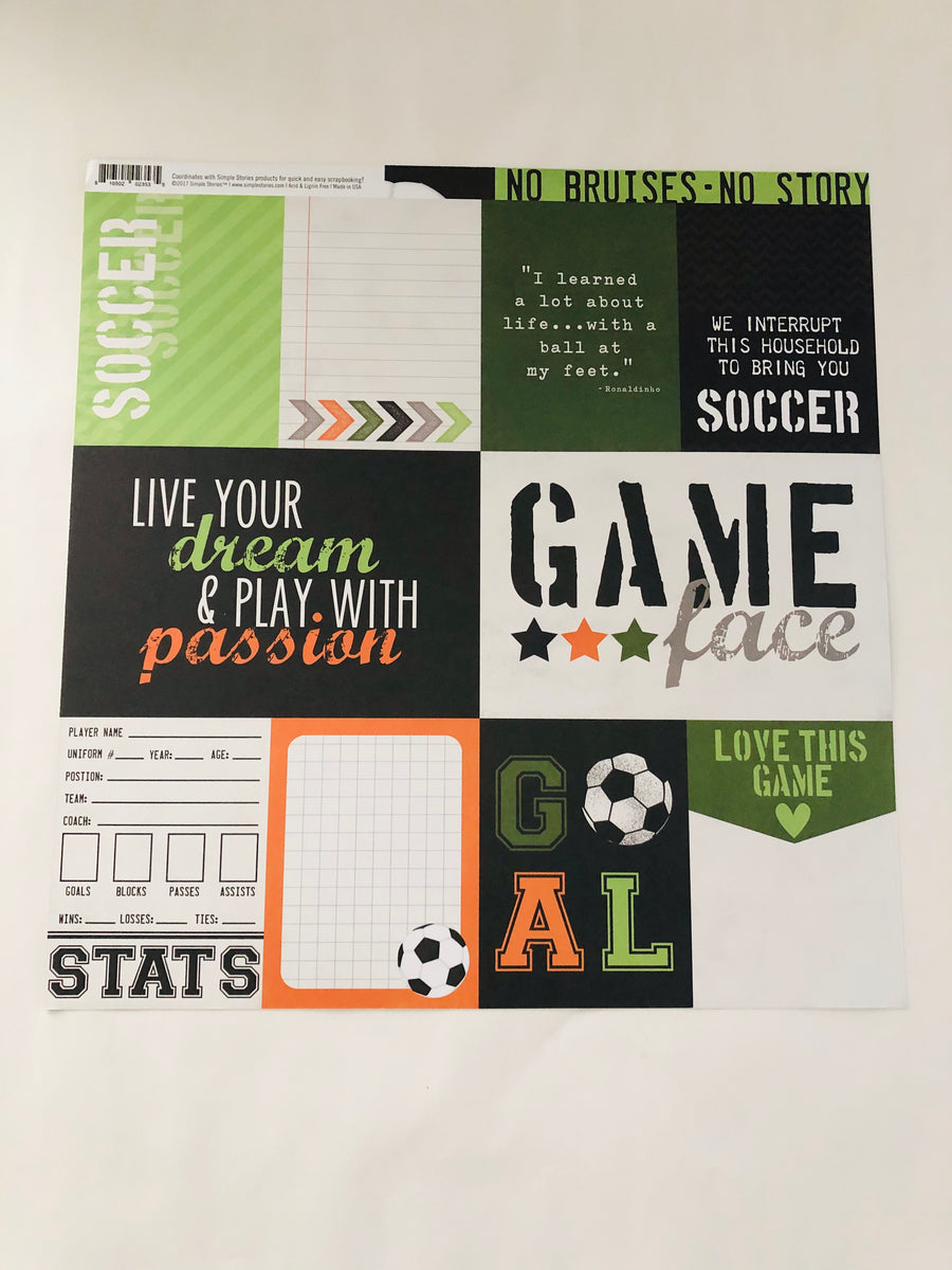 Soccer Journaling Card Elements – Priceless Scrapbooks